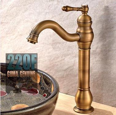 China 2016 Antique Brass High Version Mixer Bathroom Sink Faucet TA0199F for sale