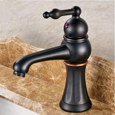 China 2016 Antique Black Bronze Brass Bathroom Sink Faucet TA2018B for sale