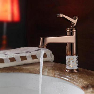China Antique Brass Rose Gold Bathroom Mixer Water Single Handle Sink Faucet TA091R for sale