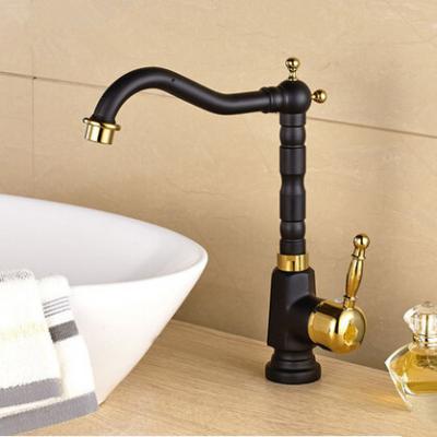 China Antique Brass Black Bronze Bathroom Mixer Faucet Rotatable TB018S for sale