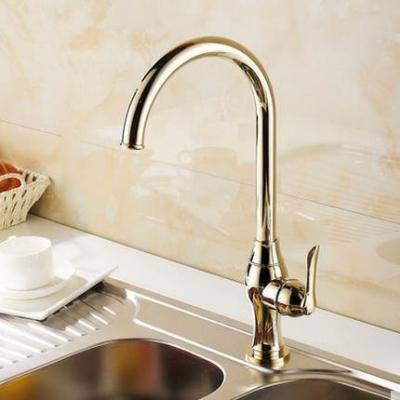 China Antique Classic Style Golden Printed Mixer Kitchen Sink Faucet TA0299G for sale