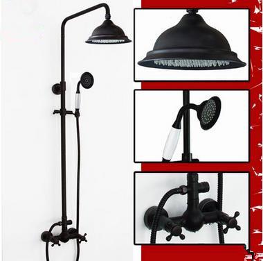 China Design Black Bronze Brass Two Handles Rainfall Shower Faucet TS578B for sale