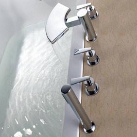 China Contemporary Brass Tub Faucet with Hand Shower T6019 for sale