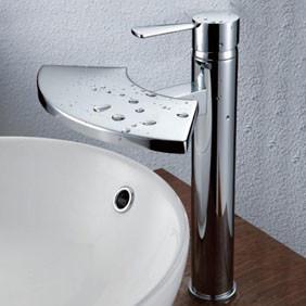 China Contemporary Brass Bathroom Sink Faucet - Chrome Finish T6007 for sale