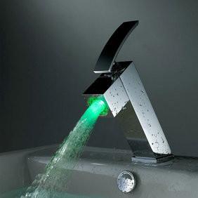 China Contemporary Color Changing LED Bathroom Sink Faucet - T8006 for sale