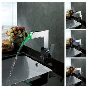 China Contemporary Color Changing LED Bathroom Sink Faucet - T8005-3 for sale
