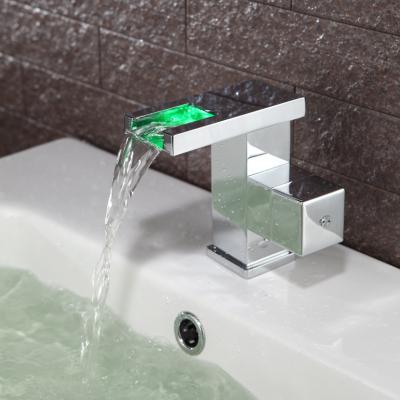 China Contemporary Color Changing LED Bathroom Sink Faucet - T0828F for sale