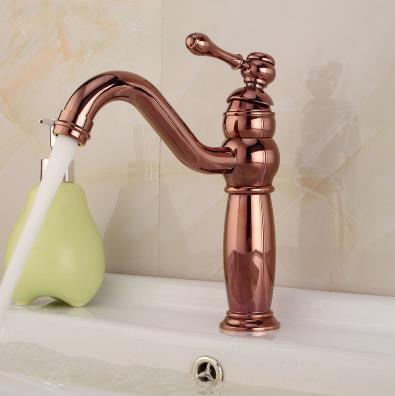 China Antique Centerset Bathroom Sink Faucet Rose Gold Finish T0434RG for sale