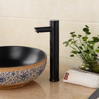 China Antique Brass Black Bronze Bathroom Sink Tap Automatic Faucet T0280 for sale
