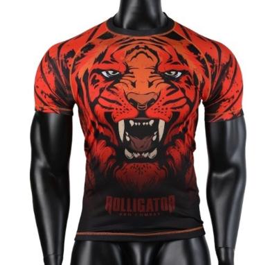 China Customized Sublimation Logo BJJ Gi Rash Guard with 80% Polyester 20% Spandex Fabric for Light Weight Breathable Quick Dry Performance for sale