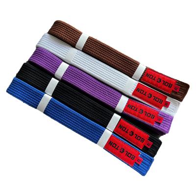 China Lightweight Durable 100% Cotton Jiu Jitsu Belt For BJJ Training And Martial Arts for sale