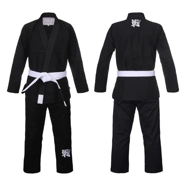 Quality Twill Canvas Ripstop Black Judo Gi Breathable Judo Kimono For Durable Martial Arts Wear for sale