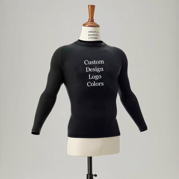 Quality 220 gsm Fully Sublimation Judo BJJ Rash Guards Long Sleeve For Martial Arts for sale