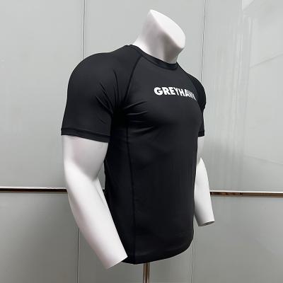 China Customized Sublimation 220gsm Short Sleeve Rash Guard Lightweight Compression Sportswear No Gi Shorts for sale