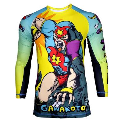 China Durable 220gsm Fabric Weight breathable rash guard Compression Wear for Martial Arts for sale