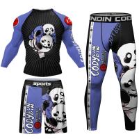 Quality UPF50+ Anti Bacterial No Gi Clothes Quick Dry Compression Set For MMA And Jiu for sale