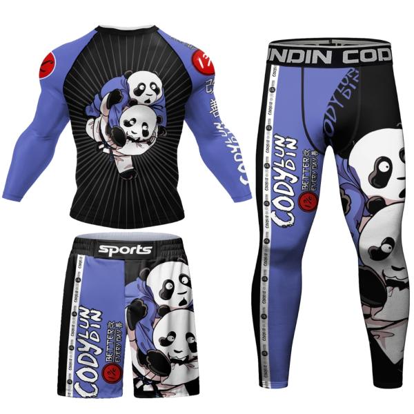 Quality UPF50+ Anti Bacterial No Gi Clothes Quick Dry Compression Set For MMA And Jiu Jitsu for sale