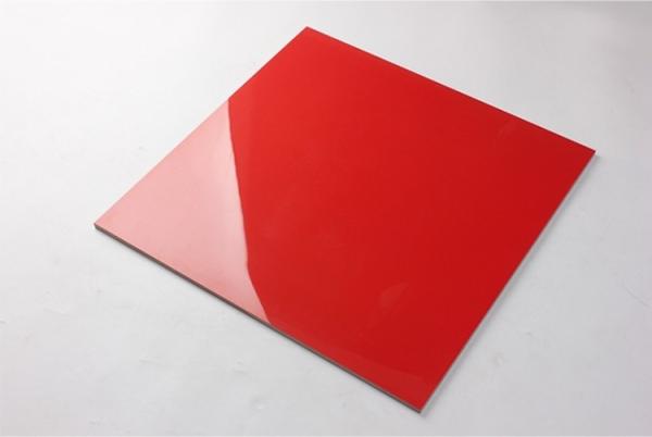 Solid Texture Red Polished Porcelain Floor Tile 60x60 for Kitchen and Subway Wall 300x600