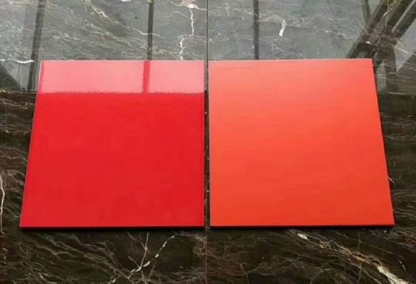 Solid Texture Red Polished Porcelain Floor Tile 60x60 for Kitchen and Subway Wall 300x600
