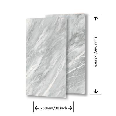 Cina 750x1000 mm piastrelle di porcellana marmo bianco vetrato lucidato per bagno commerciale in vendita