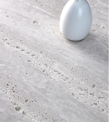 Cina Porcellana bianca vitrificata travertina parete esterna piastrella 1200 x 600 con finitura vetrata in vendita