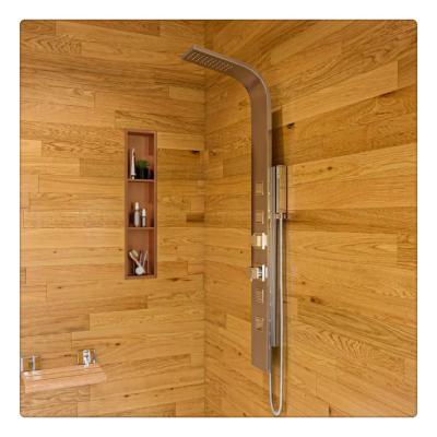 Cina Piastrelle per pareti del bagno inserire Nichetta doccia Metallco in colore rame satinato con luce a LED in vendita