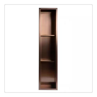 Cina Piastrelle per pareti del bagno inserire Nichetta doccia Metallco in colore rame satinato con luce a LED in vendita