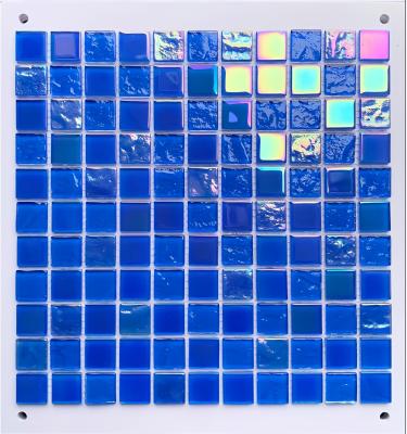 China 4mm mosaico de vidro de cristal perfeito para uma piscina inspirada no mar Mediterrâneo à venda
