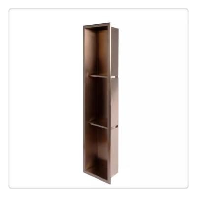 Cina Piastrelle per pareti del bagno inserire Nichetta doccia Metallco in colore rame satinato con luce a LED in vendita