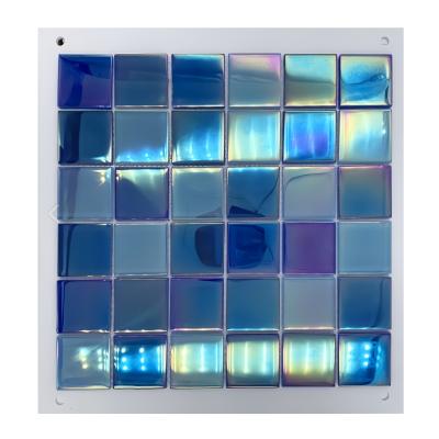 China 20/25x20/25mmx4mm Estilo de Design Moderno Tinta de Mosaico para Villa Piscina Telha de Vidro à venda