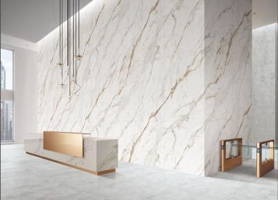 Cina Modello continuo Piastrelle di lamiera di marmo di grande formato per pareti e pavimenti di sfondo dell'hotel in vendita