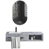 China Sink Unique Waterproof Design Rectangle Vanity Cabinet for SLABS/SINTERSTONE Countertop for sale