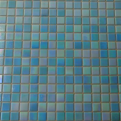 Cina Antibatterica Quadratura Creativa Blu Misto Vetro Mosaico Piscina Piastrelle in ceramica in vendita
