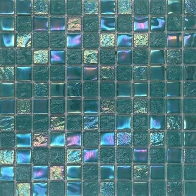 Cina Piastrelle da piscina in cristallo di stile moderno per materiale da costruzione in colore blu verde in vendita