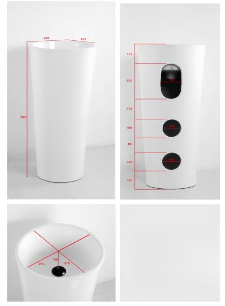 Quality Floor Mounted Installation European Style Ceramic Hand Wash Basin with Sanitary for sale