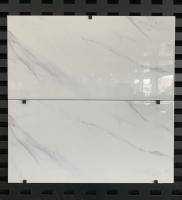 China Indoor Kitchen and Bathroom White Grey Vein Marble Ceramic Tile with Solid Wood Texture for sale