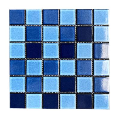 Cina Acid-resistente e antibatterica piscina mosaico Disigne vetrata ceramica piscina piastrella in vendita