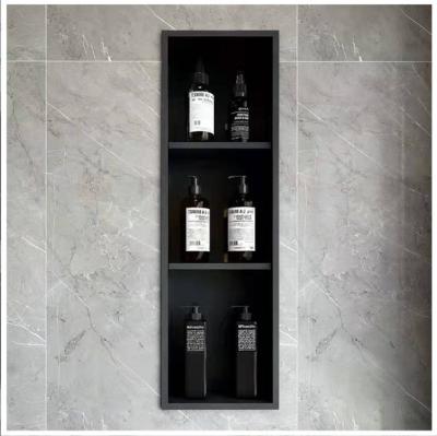 China Gunmetal Zwart Muur Niche voor douche 600x280x120mm Moderne ontwerp stijl Te koop
