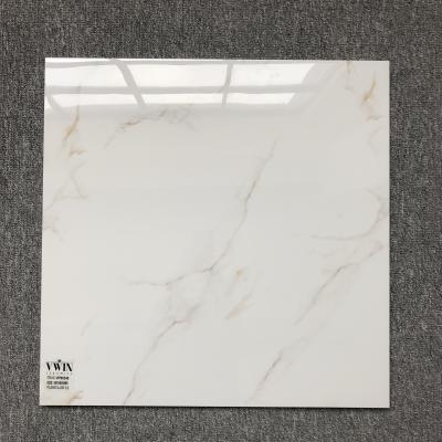 China 60*60 Gouden Calacatta Calcatta Gouden marmeren porseleinen tegels voor het leggen van de vloer van de badkamer Te koop