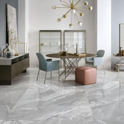 Cina Parete interna occasione porcellana lucidata piastrelle da pavimento in marmo grigio 60x120 stile moderno in vendita