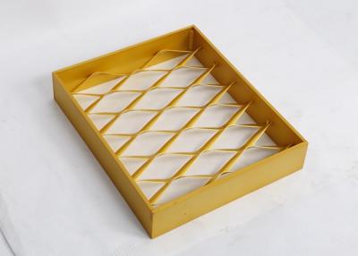 China golden anodized aluminum expanded metal sheet  /  decorative curtain wall expanded metal for sale