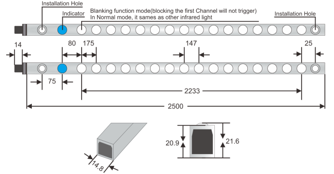 Infrared light curtain