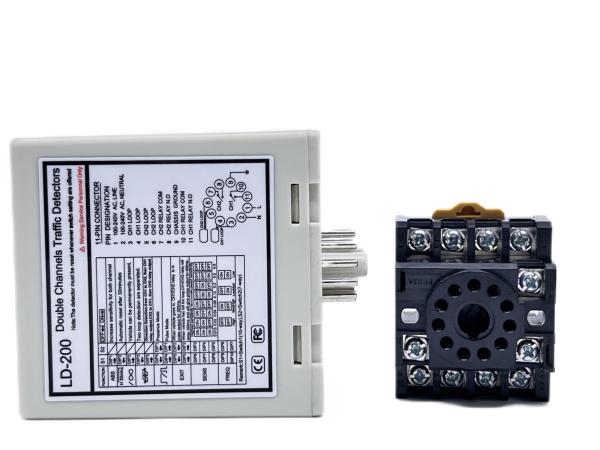 Quality 17 Dip Switch Dual Channel Loop Detector 15μH-2000μH Self Turning Range for sale