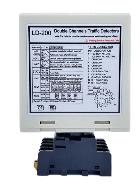 Quality 17 Dip Switch Dual Channel Loop Detector 15μH-2000μH Self Turning Range for sale