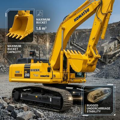 China Heavy-Duty 40 Ton Used Komatsu PC400-8 Excavator with Large 1.9m3 Mining Bucket for sale