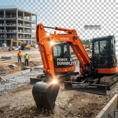 China 5 Ton Used Hitachi ZX50U Mini Excavator with Isuzu Engine Zero Tail Swing for sale