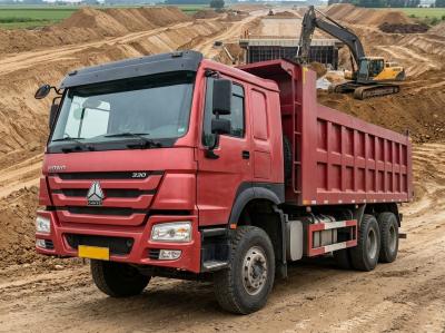 China HOWO 330 6x4 Used Dump Truck 70 Ton Payload 6500mm Dump Box 600L Diesel Tank Earthwork Construction Tipper for sale
