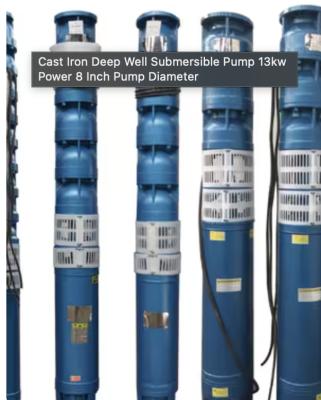 China Cast Iron Deep Well Submersible Pump 13kw Power 8 Inch Pump Diameter for sale