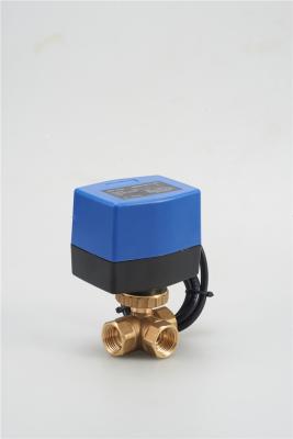 中国 港の電気作動させた弁、フロー制御モーターを備えられた水弁を減らす3方法DN25 販売のため