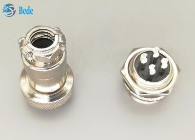 China RoHSluchtvaart Rechte Gx16 4 de Zilveren Geplateerde Stop van Pin Connector Male And Female Te koop
